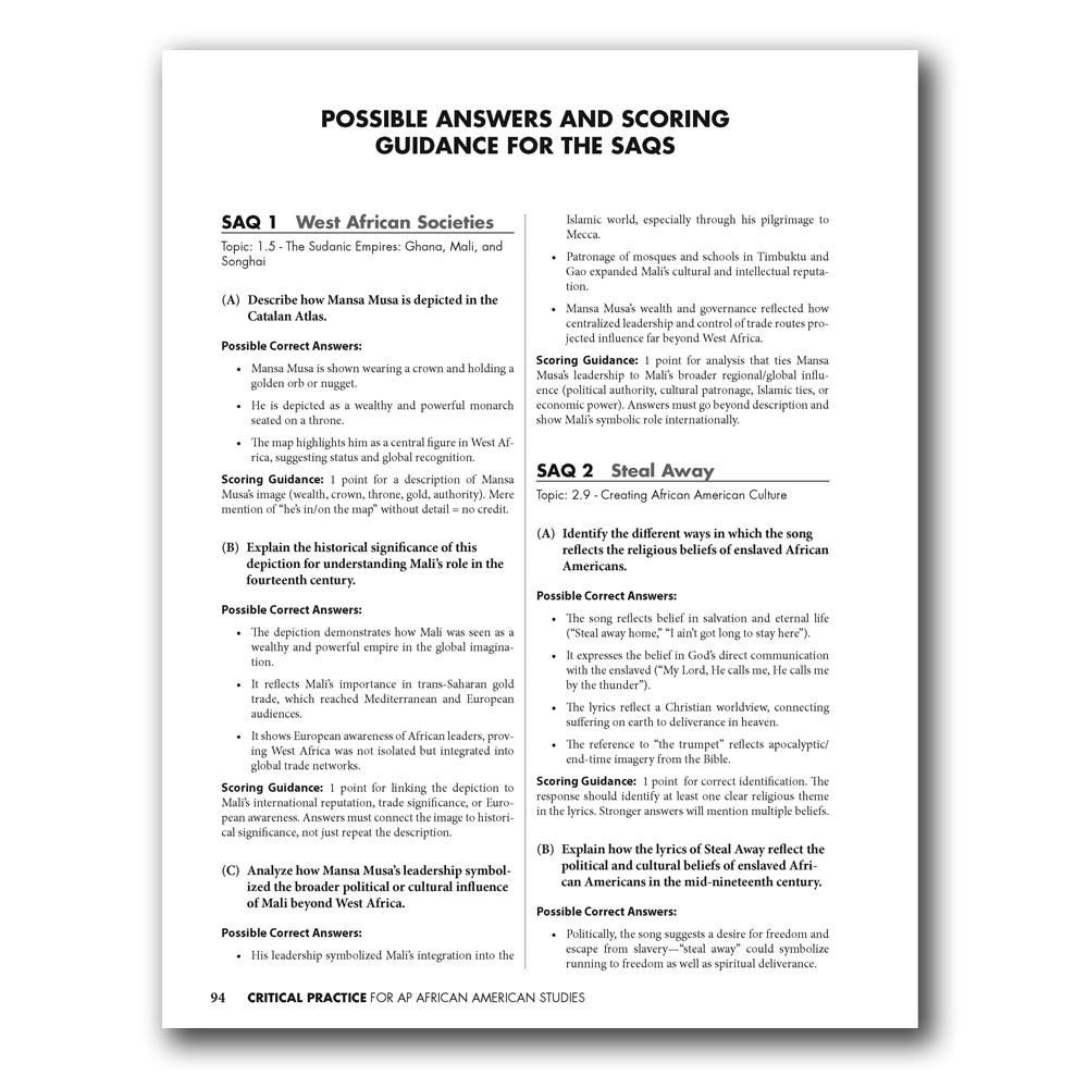 AP African American Studies Practice: DBQs & SAQs | Sherpa Learning
